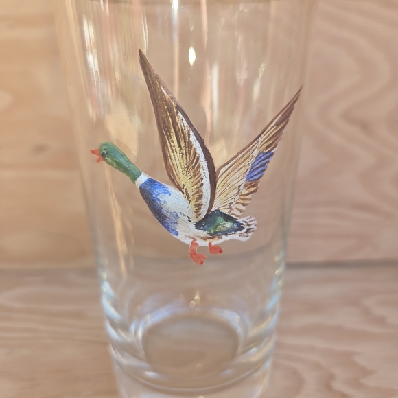 Dining | Vintage Mallard Duck Game Bird High Ball Glass Preowned | Poshmark